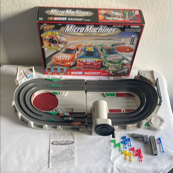 Micro Machines | Toys | Vintage Machine Red And White Racing Track Set ...